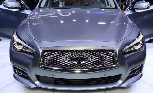 A close up on the front end of the Infiniti Q50 | Torque News